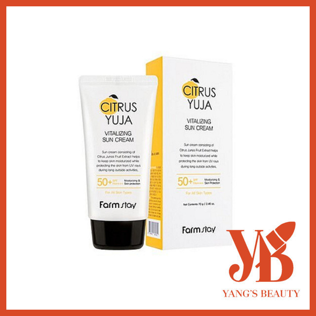 [Farmstay] Citrus YUJA Vitalizing Sun Cream SPF50+ PA++++ 70g | Shopee ...