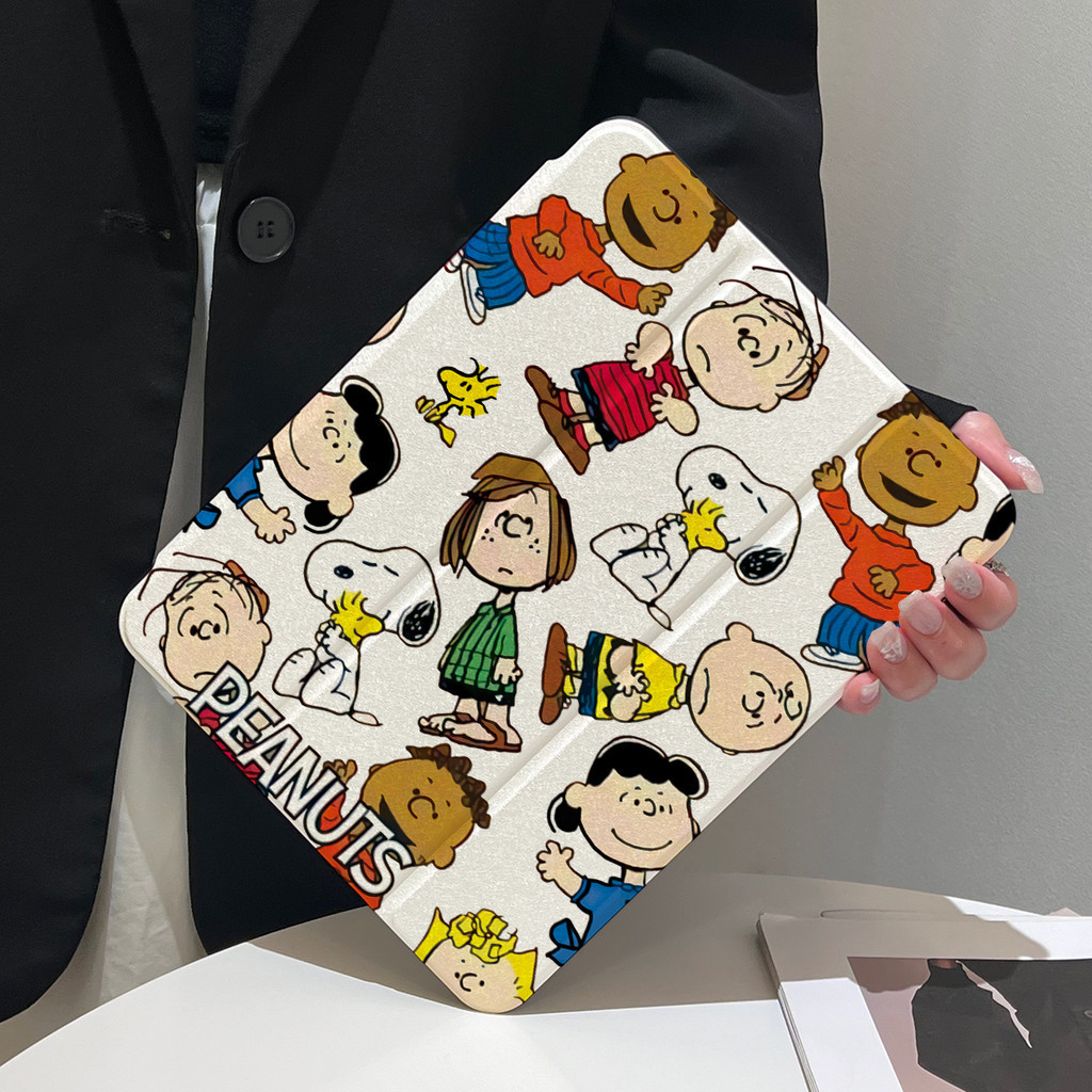 Snoopy case iPad pro11 2022 2024 air4/5/6 mini6 three-fold rotating ...