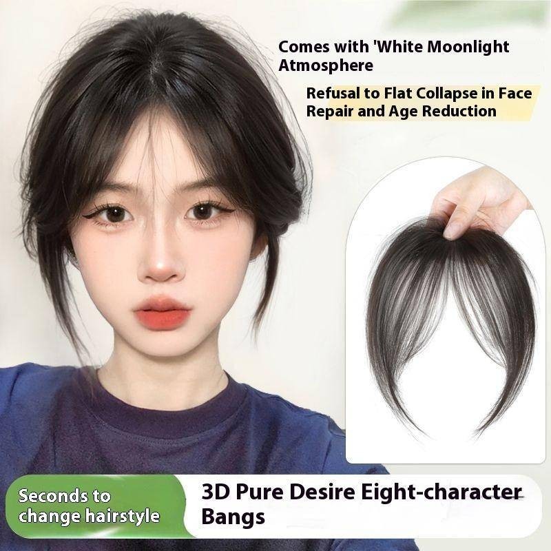 Eight character bangs, hair patches, women's wigs,natural forehead ...