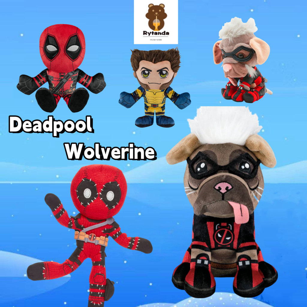 New Dogpool Plushie Deadpool Wolverine Plush Red Spider Mans Stuffed ...