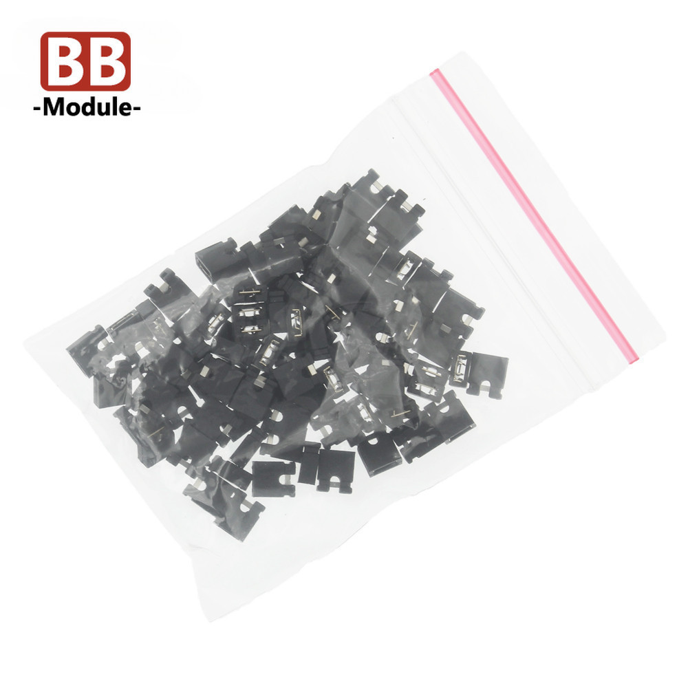100PCS Pin Header Jumper Blocks Connector 2.54MM For 3 1/2 Hard Disk ...