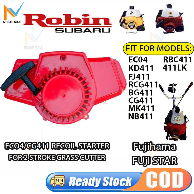 CG411 / EC04 Recoil Starter Assembly Fujihama Robin 2 Stroke Grass Cutter Brush Cutter Spare ...