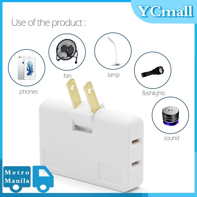 Rotatable Socket Converter Original 3 in 1 Extension Plug Adapter AC ...