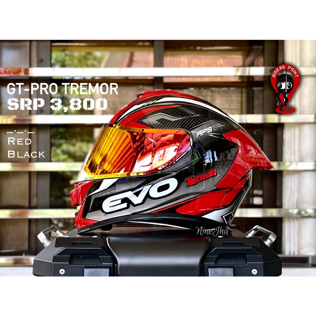 EVO GT-PRO TREMOR (RED/BLACK) FULL FACE HELMET | Shopee Philippines
