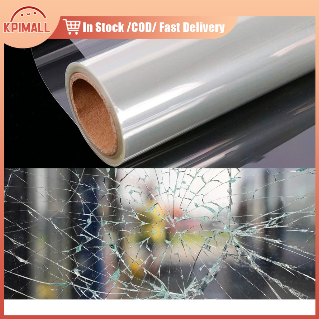 Transparent Window Glass 2Mil Safety Film Adhesive Glass Anti Shatter ...