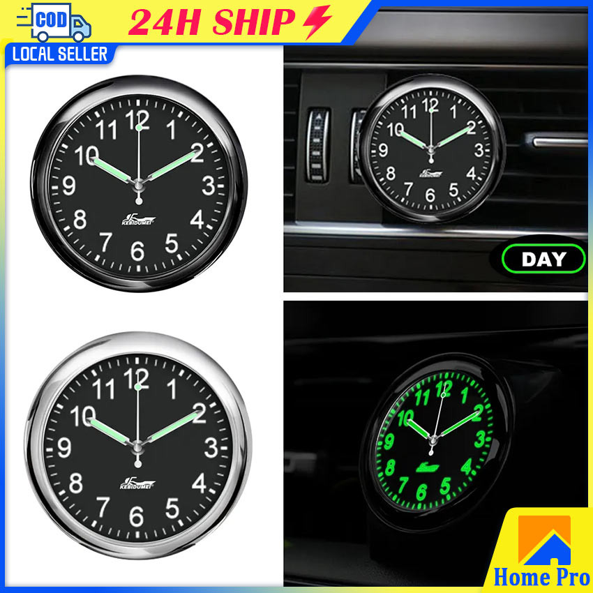 40mm Digital Clock for Car Clock Luminous Mini Internal Stick-On ...