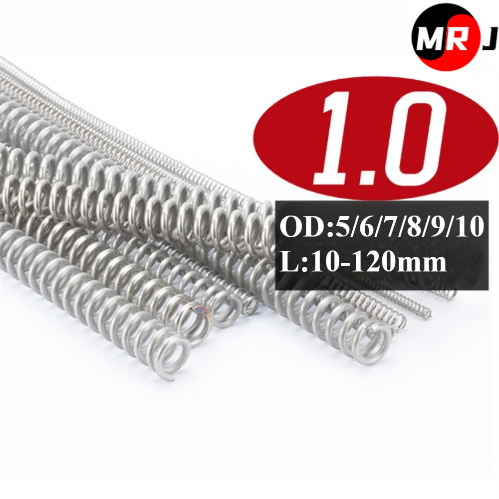 [MRJ] Sus304 Stainless Steel Compression Spring 1.0mm OD5/6/7/8/9/10mm ...