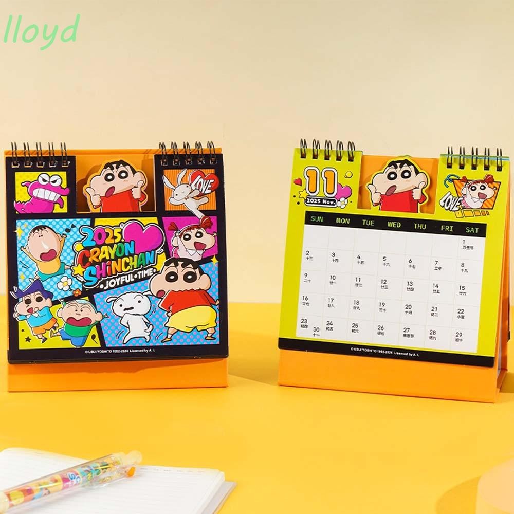 LLOYD1 Crayon Shin-Chan Calendar, Coil Standing Flip Agenda Organizer ...