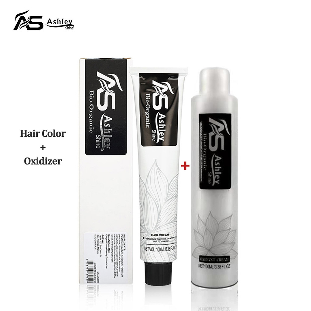 Ashley Shine Hair Color with Oxidizer Oxidizing 6% 9% 12% Dye Set Dark ...