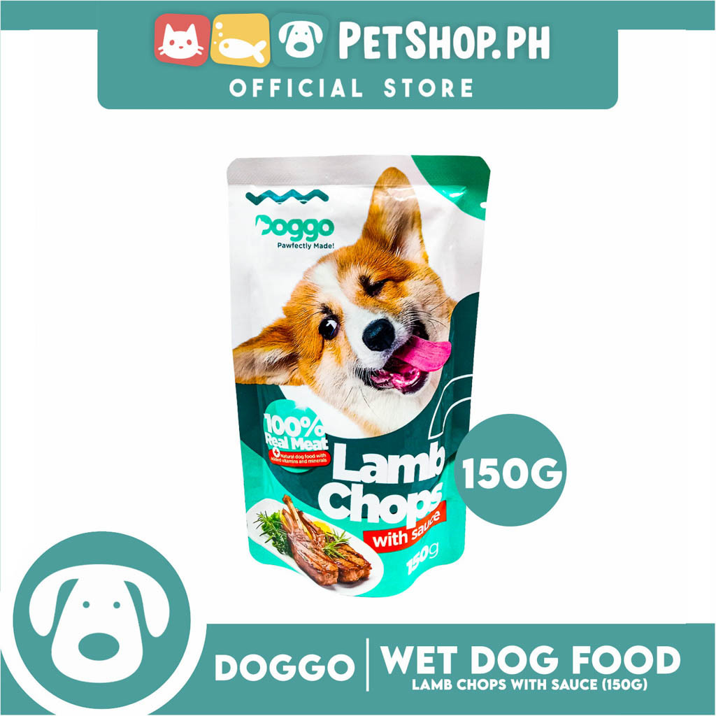 Doggo Lamb Chops with Sauce Wet Dog Food 150g | Shopee Philippines