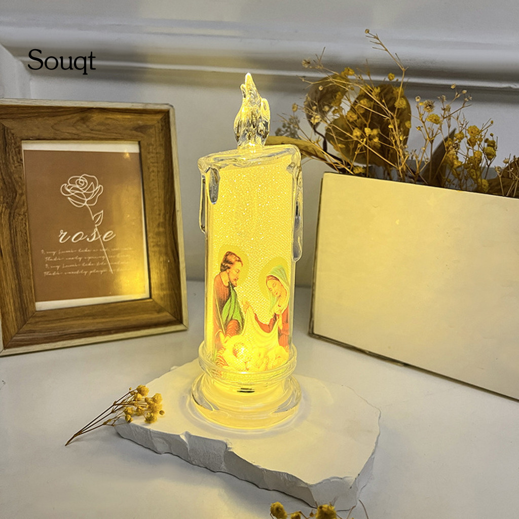 Holy Family Flameless Candle Led Prayer Candle Holy Family Jesus Joseph ...