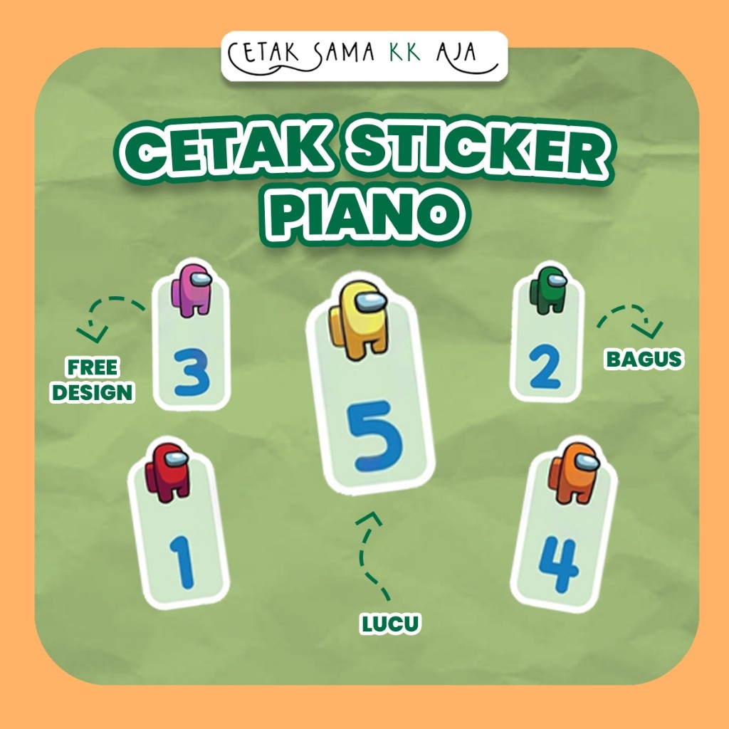 Print PIANO Stickers PIANIKA Stickers AMONG US Stairs Tone DO RE MI FA ...