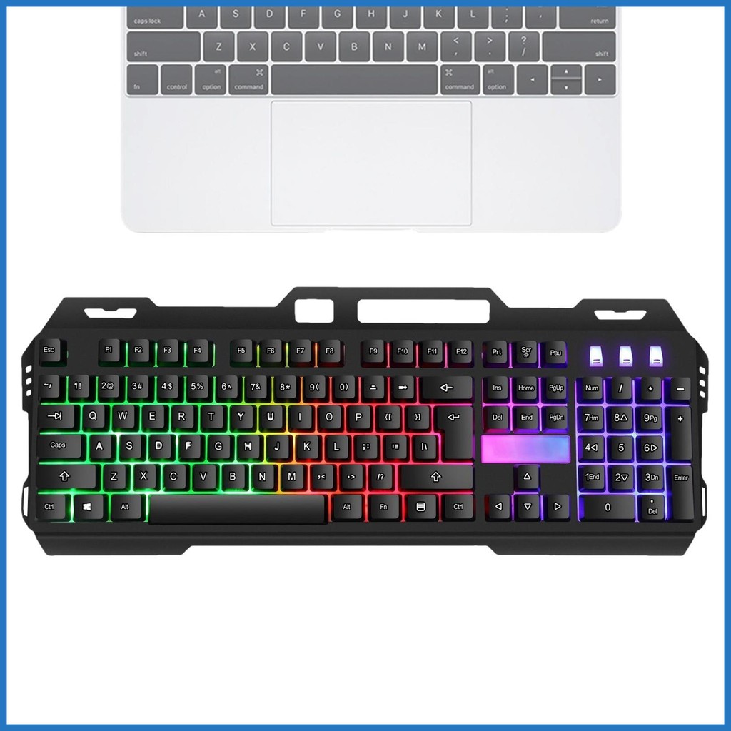 Mechanical Keyboard Aesthetic RGB Game Keyboard Light Up Keyboard ...