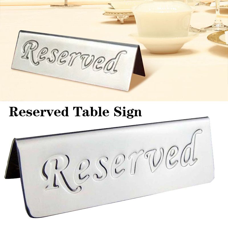 Stainless Steel Reserved Sign Hotel Restaurant Booked Stand Table ...