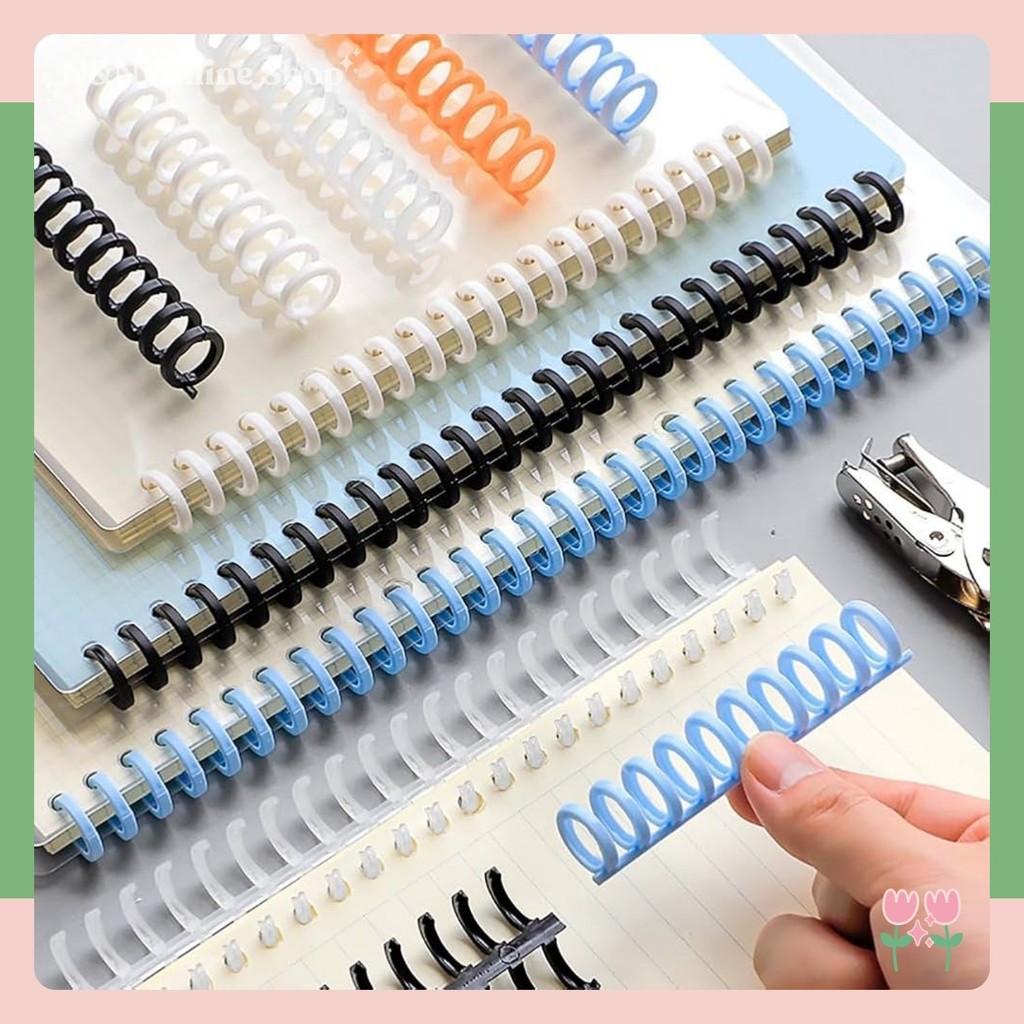 NN A4 Plastic Ring Binder 30 Holes DIY Notebook Spiral Loose-Leaf Cover ...