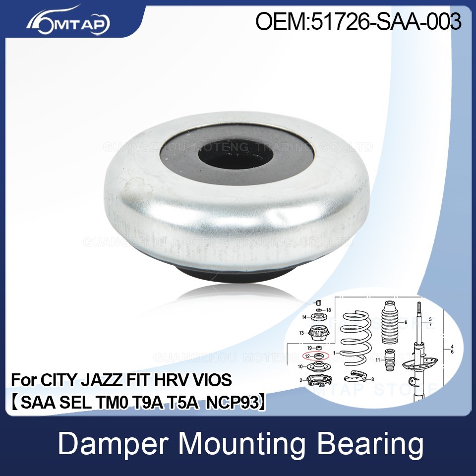nxp-MTAP Fornt Damper Mounting Bearing For HONDA FIT JAZZ FIT CITY HRV ...