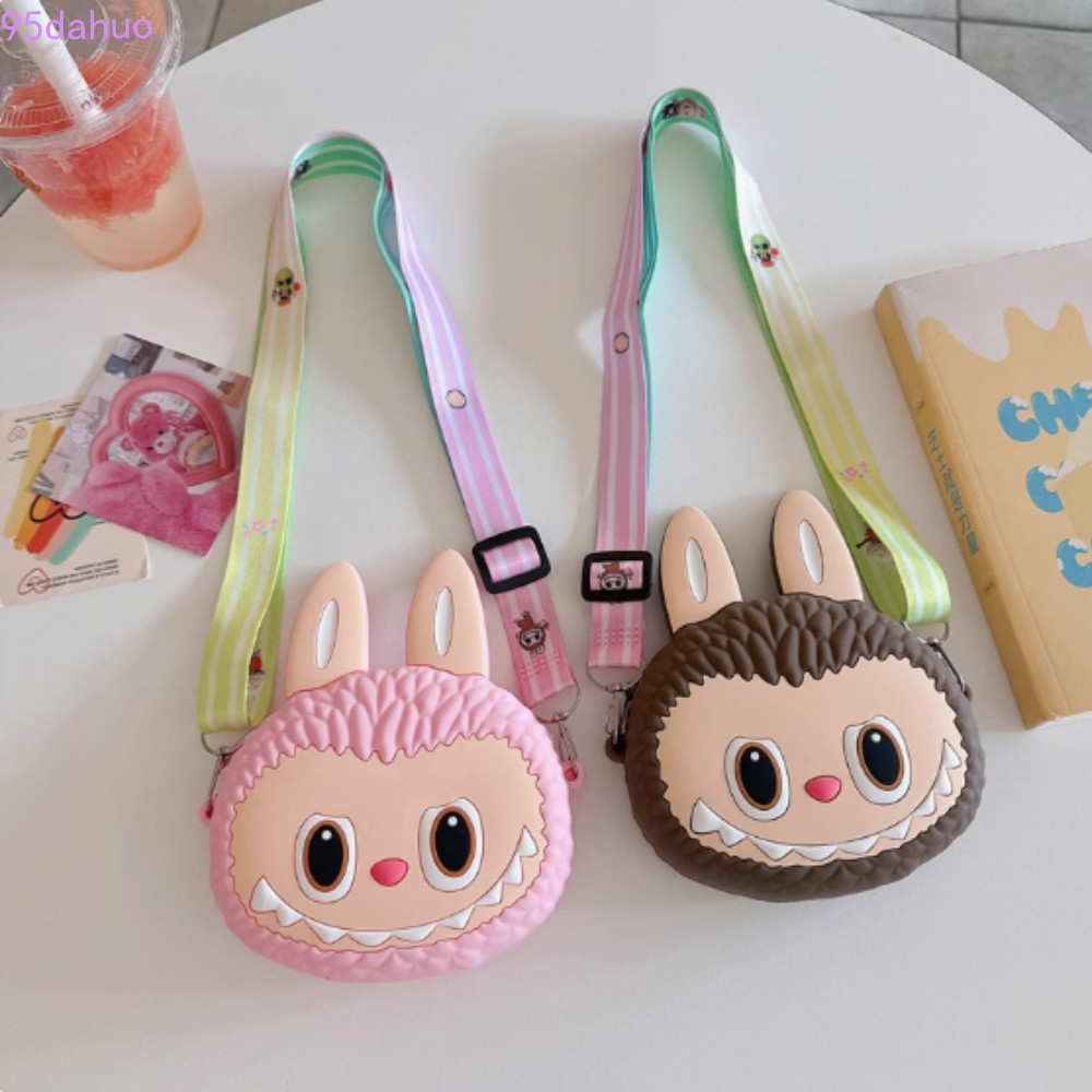 DAHUO Labubu Coin Pouch, Cute Silicone Silngle Shoulder Bag, Kawaii ...