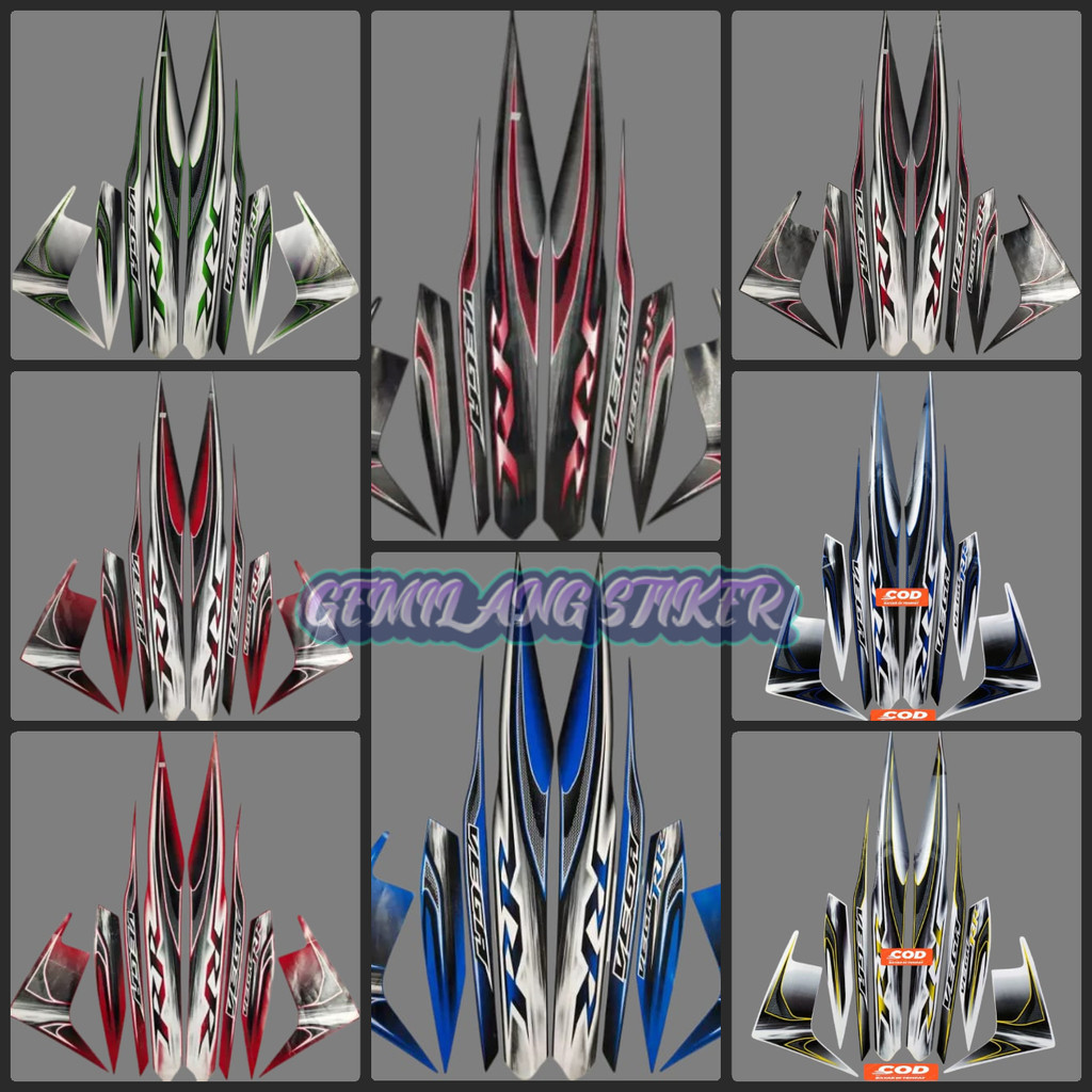 Striping Decal Sticker list Motorcycle Yamaha Vega rr 2013 2014 ...