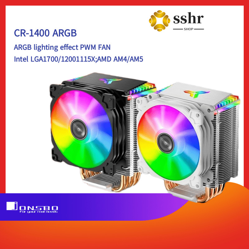 JONSBO CR-1400 4 Heat Pipe Tower CPU Cooler With 5V 3Pin ARGB, ITX Air ...