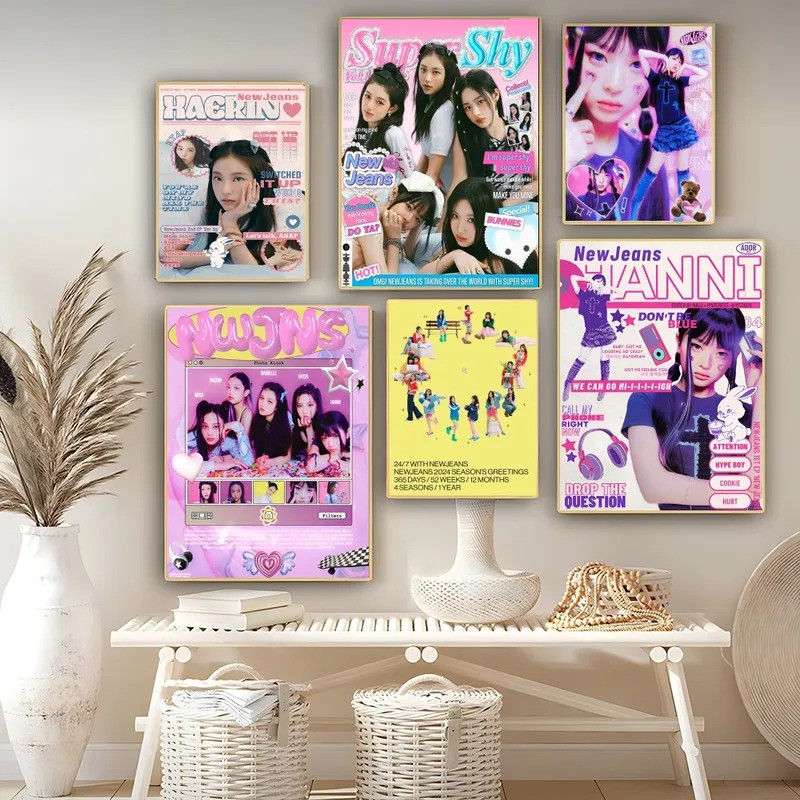 Kpop Pop Idol Group N-NewJeans Classic Vintage Posters Whitepaper ...