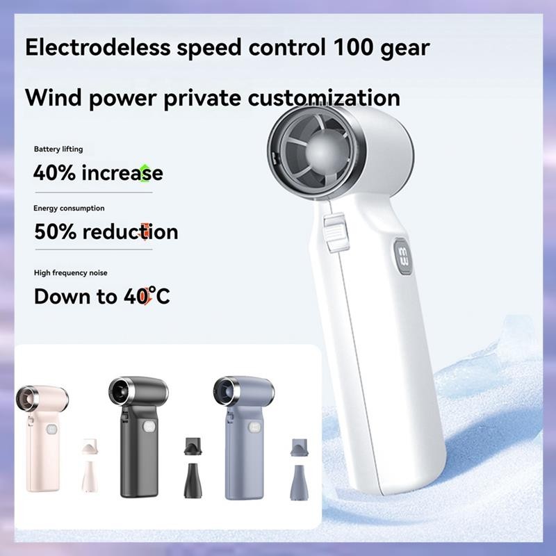 (V L A O)Handheld Turbo Jet Fan Desktop Fan 110000RPM Rechargeable Mini ...