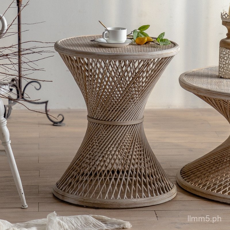 Nostalgic Homestay Hotel Living Room Rattan Size Tea Table Balcony ...