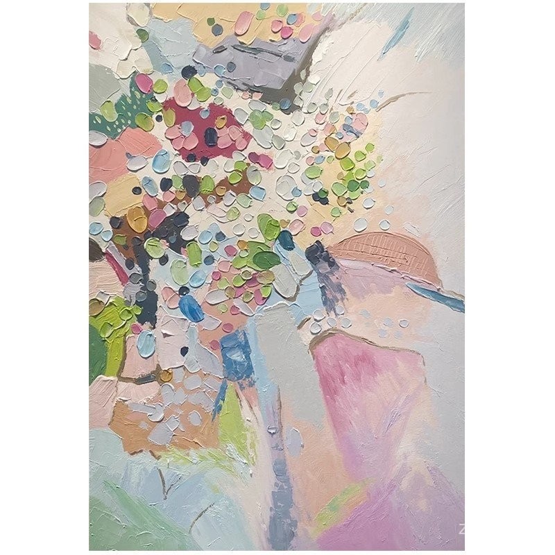 Pure Hand Drawing Oil Painting Abstract Color Block Living Room ...