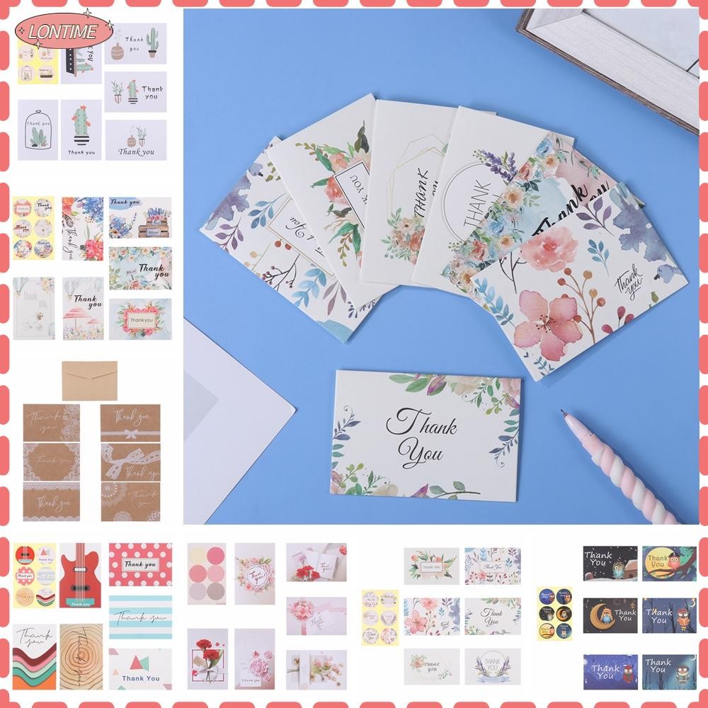 LONTIME STORE 6Pcs/Pack "Thank You" Cards Party Cardstock Packet ...
