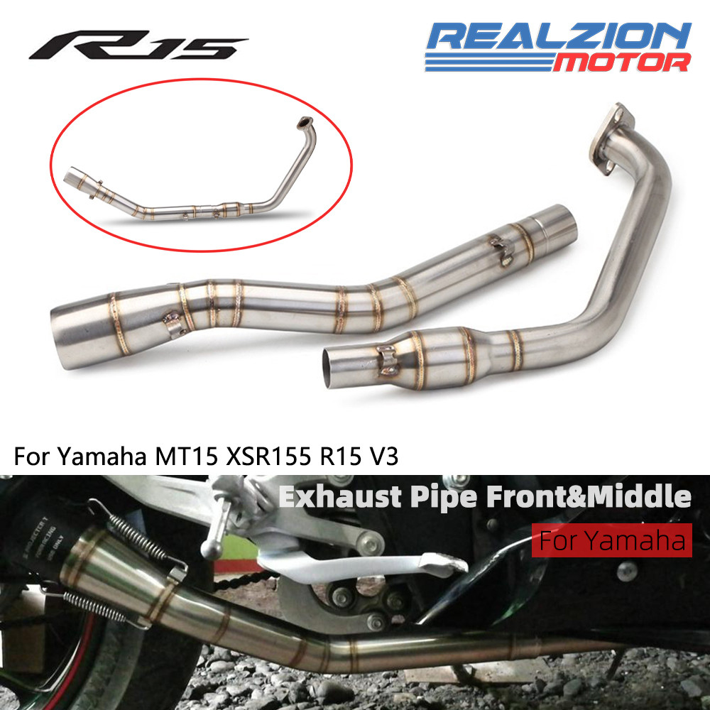 MT15 XSR155 Exhaust Muffler Motorcycle Exhaust Middle Silp On Pipe ...