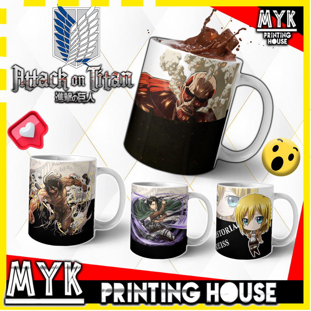 ATTACK ON TITAN ANIME MUG DESIGN SET 1 | Shopee Philippines