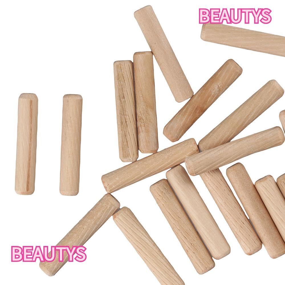 BS 100Pcs Wooden Dowel Pins, 5/16" x 1-1/2" 8*40mm Dowel Pegs, Kiln ...