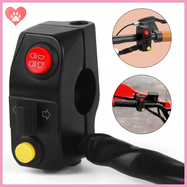 Amostlycute Aluminum Alloy Motorcycle 7/8" Handlebar Mount Switch ...