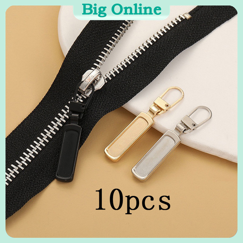 10pcs Universal Detachable Zipper Puller Replacement Metal Removable ...