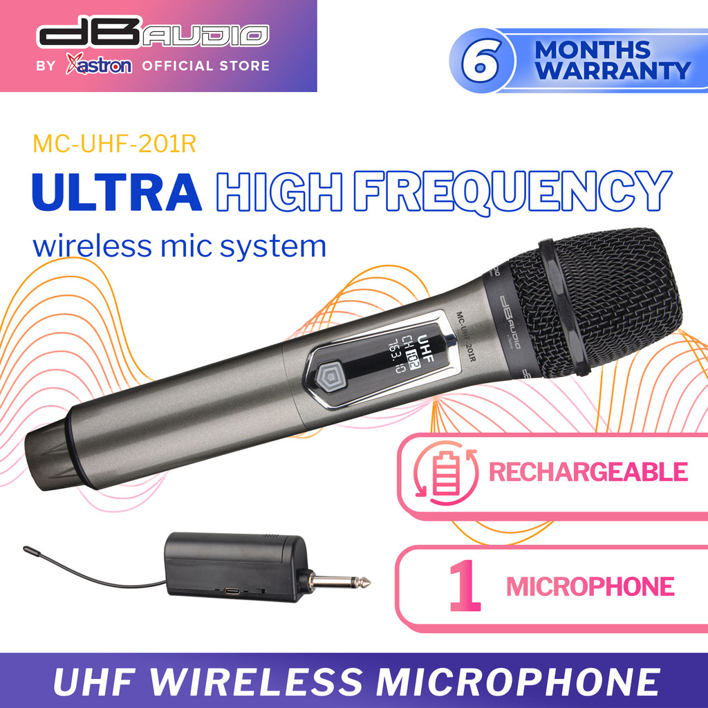 Db Audio by Astron MCUHF201R Wireless Microphone - Ultra High Frequency ...