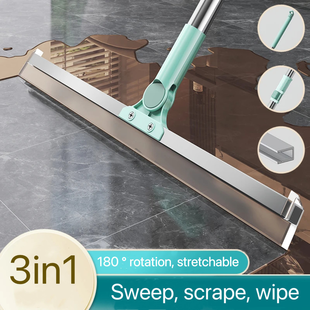 Floor & Window Professional 180° Rotatable Squeegee Scrubber Adjustable ...