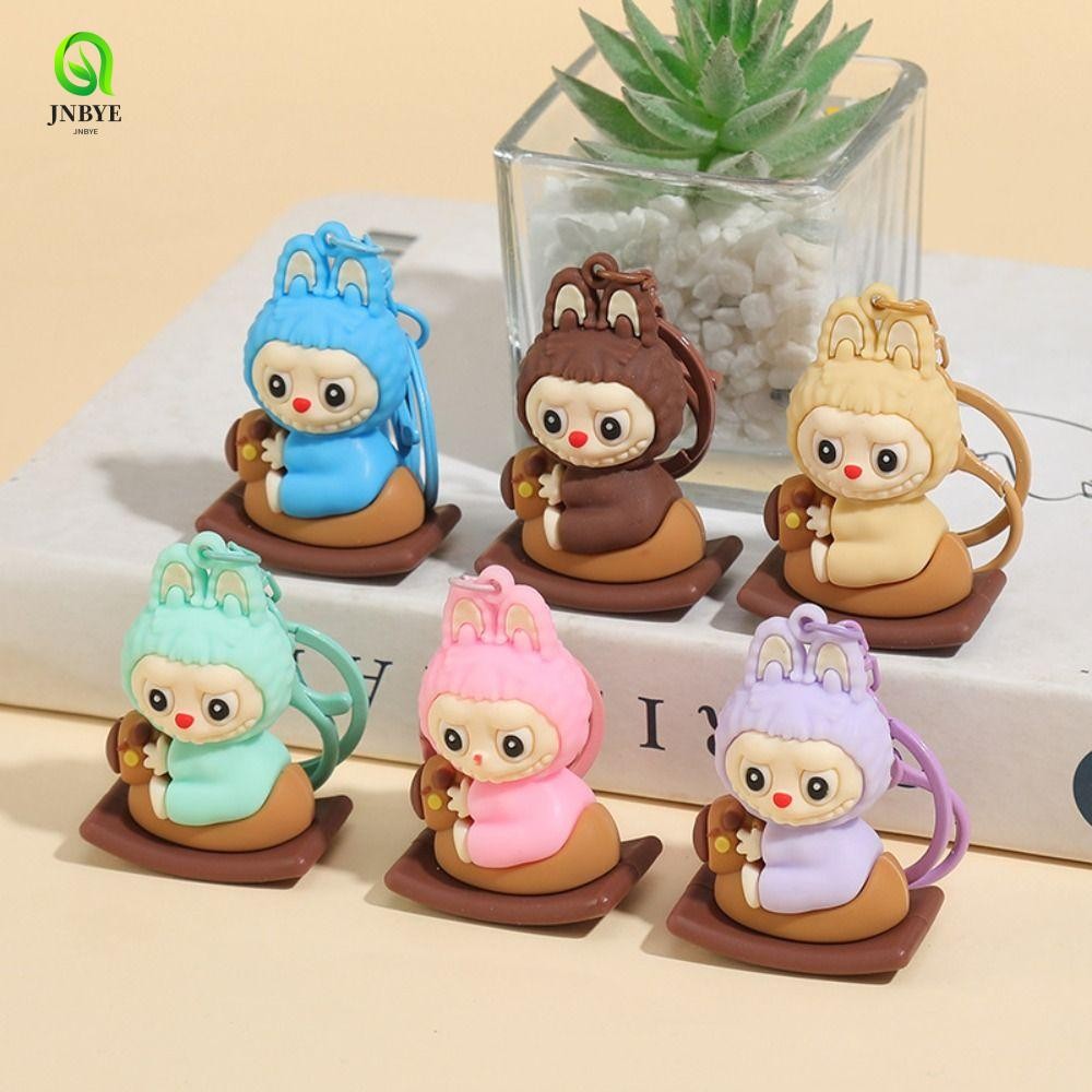 JNBYE Labubu Doll Keychain, Anti-lost Backpack Charms Labubu PVC ...