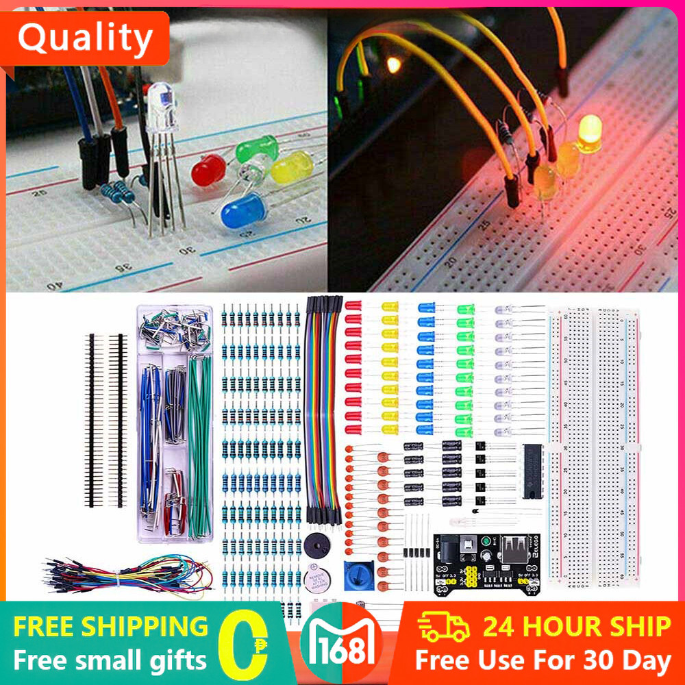830 Breadboard Set Tie-points Breadboard Set Electronic Component Basic ...