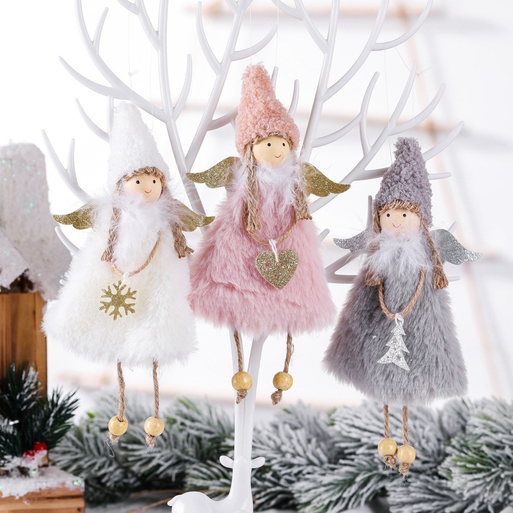 2025 christmas cute Angel Doll Pendants Christmas tree hanging Plush ...