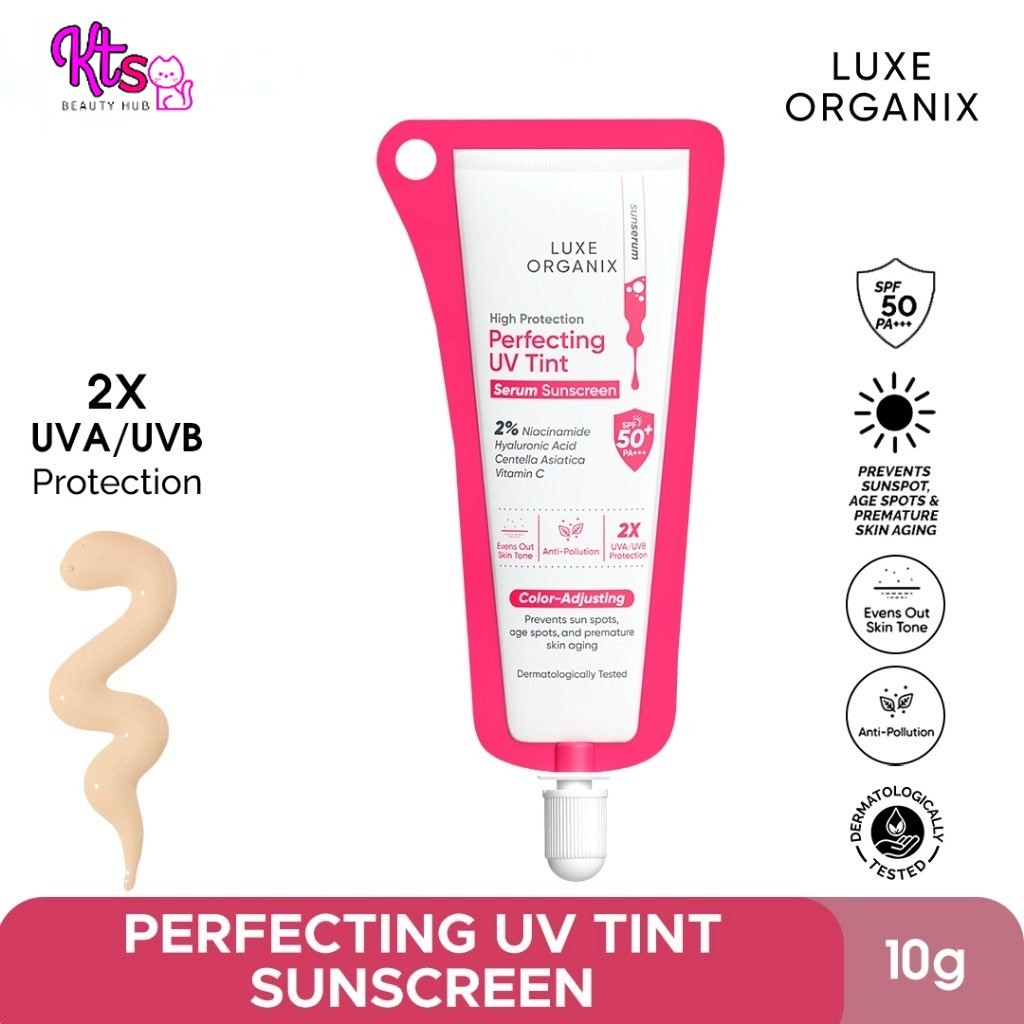 LUXE ORGANIX High Protection Perfecting UV Tint Serum Sunscreen SPF 50 PA +++ 10g | Shopee ...