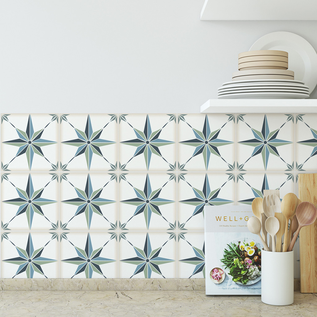 Bohemian Star Vinyl Wall Decals 20 PCS Vintage Mediterranean Tile ...