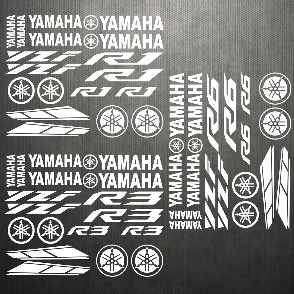 Cool Motorcycle Stickers Custom Vinyl Yamaha R1 R3 R6 Logo Sticker ...