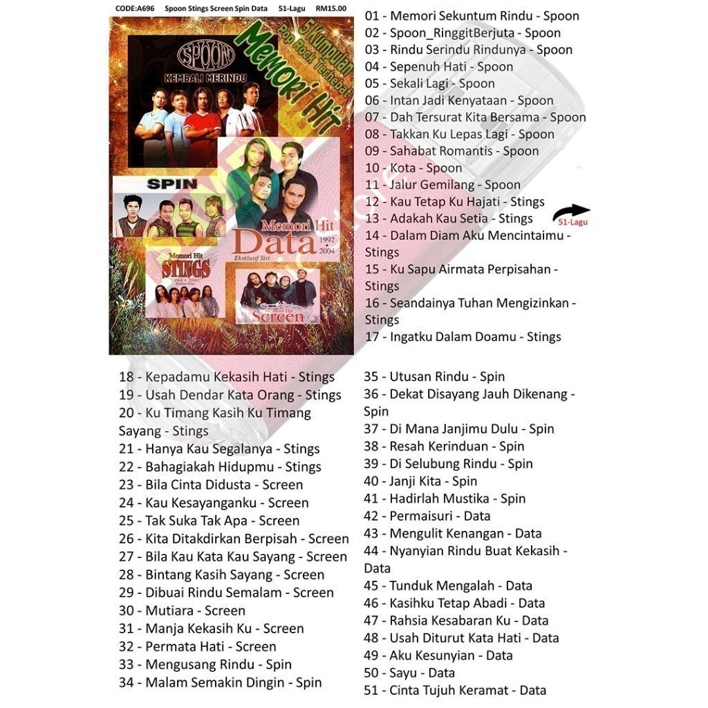 Pendrive Usb Mp3 Song Lagu Spoon Stings Screen Spin Data a696 D2 ...