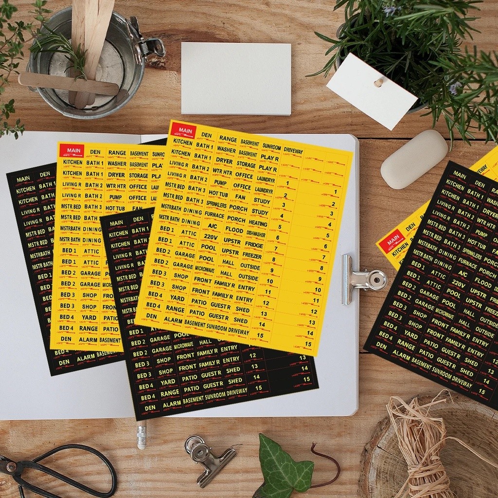 1 Sheet Circuit Breaker Label Electrical Panel Labels Fuse Box ...
