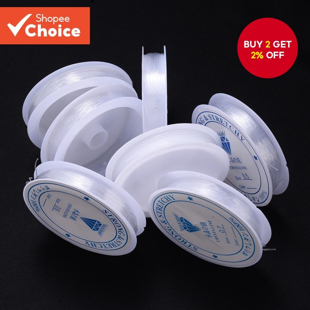0.4-1.2mm Transparent Elastic Thread Cords Crystal Line Rope String For ...