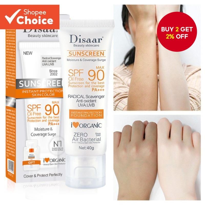 DISAAR SPF 90 Face Sunscreen Whitening Sunblock Skin Protective Cream Anti-Aging Oil-control ...