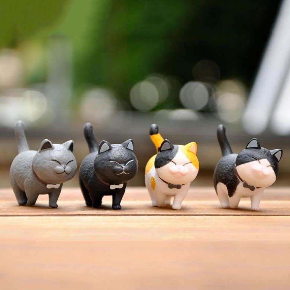 Miniature Mini Cat Decoration Toys Cute Cat Ornaments Cute Cat Figurine ...