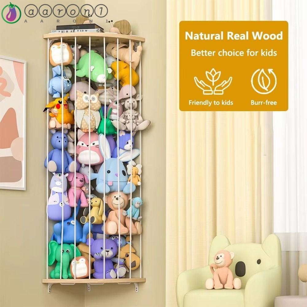 AARONB Stuffed Animal Display Box, Wall Mounted Length Adjustable Plush ...