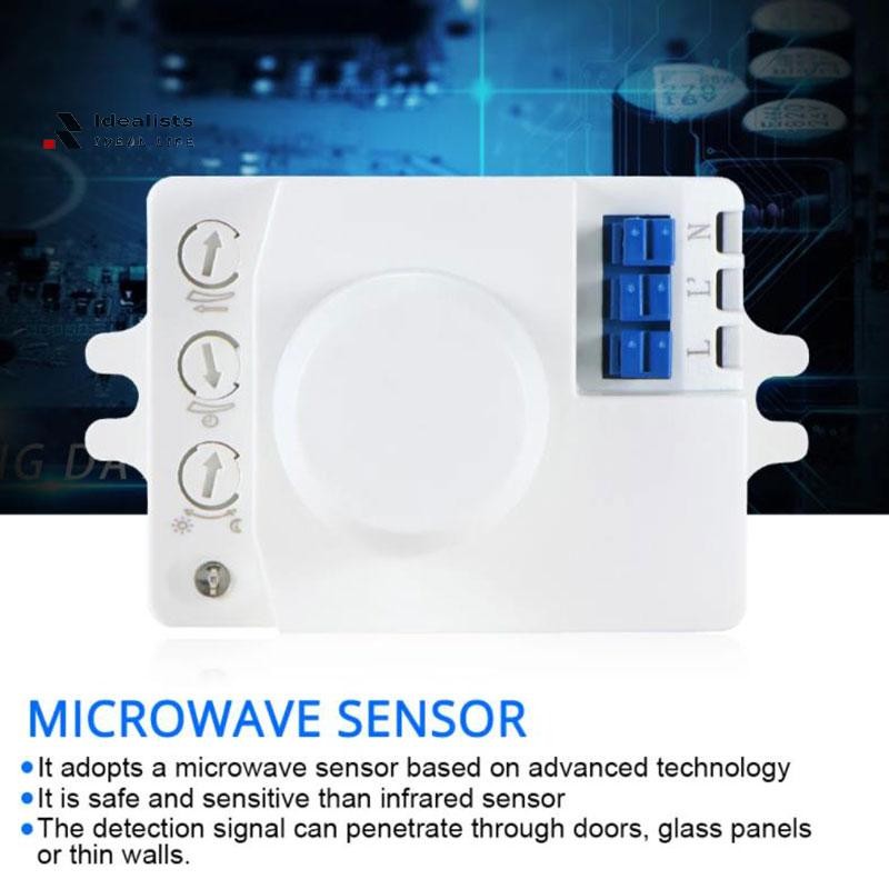 Idealist Microwave Sensor Switch 5.8ghz HF 220V LED 360 Degree Radar ...