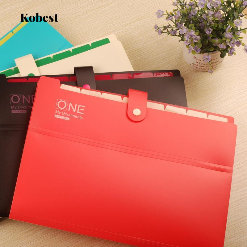 Kobest A4 Accordion File Bag–6-Slot Multi-Layer Exam Paper Organizer ...