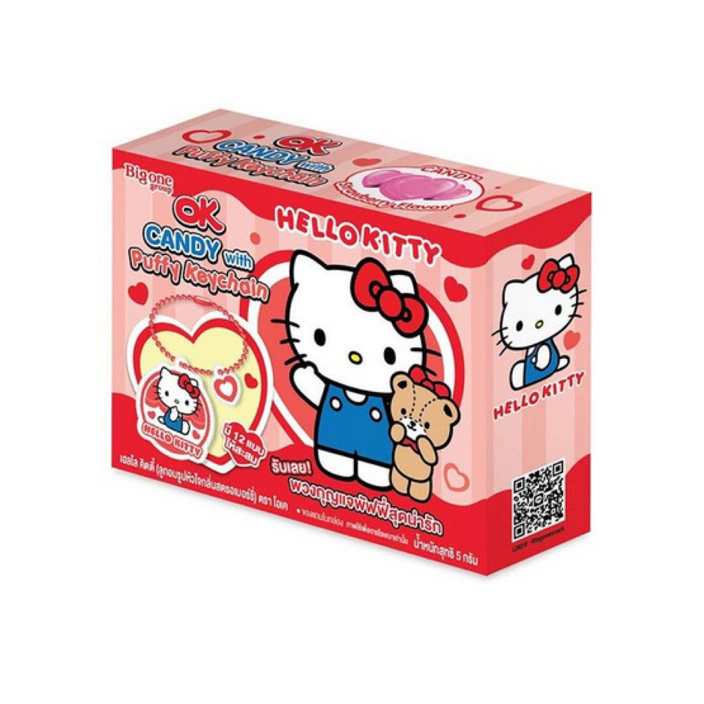 Ok Hello Kitty Strawberry Candy With Keychain Puffy sanrio | Shopee Philippines